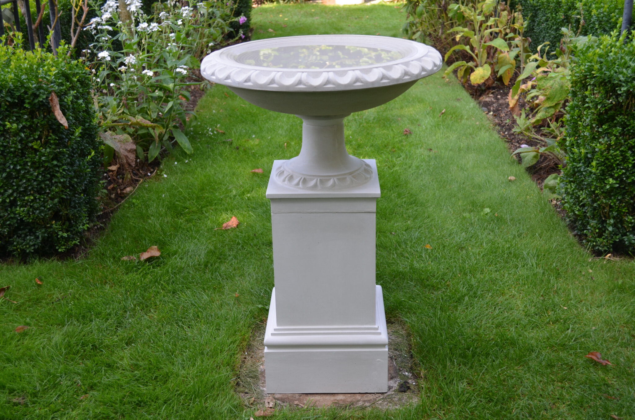 Regency Bird Bath And Pedestal Haddonstone regency-bird-bath-and-pedestal-haddonstone